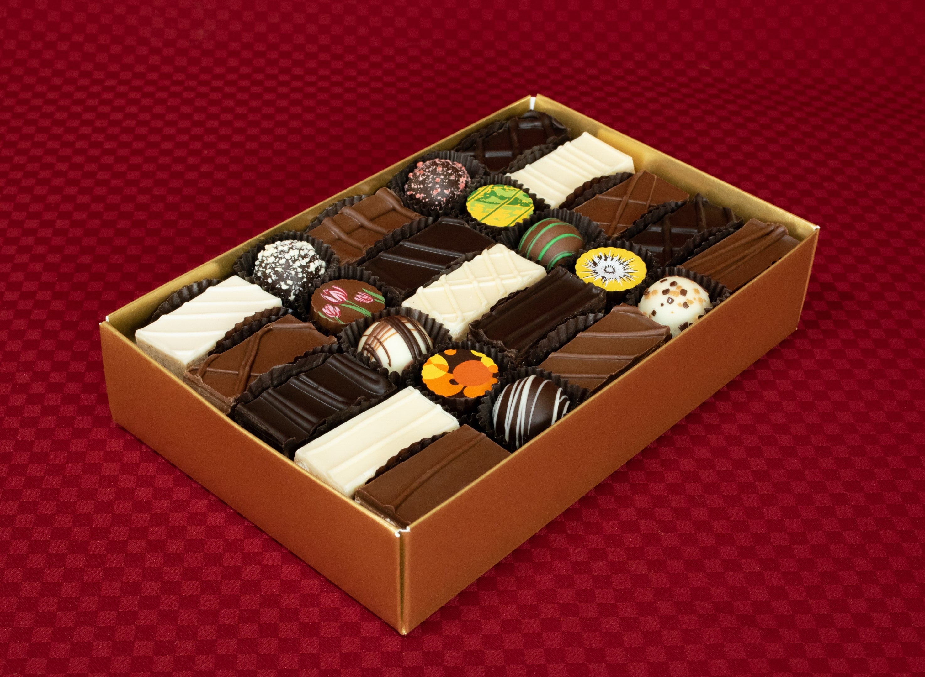 An assortment of nutty pralines and decadent truffles from The ...
